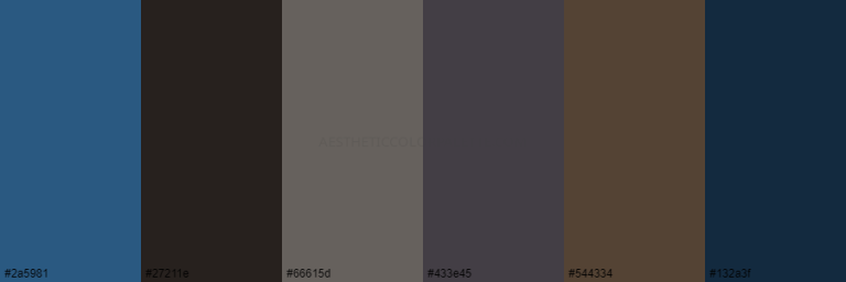 Brown Blue Color Palettes - Aesthetic Color Palette