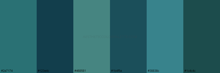 Green Blue Color Palettes - Aesthetic Color Palette