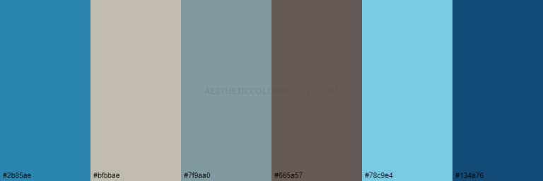 Brown Blue Color Palettes - Aesthetic Color Palette
