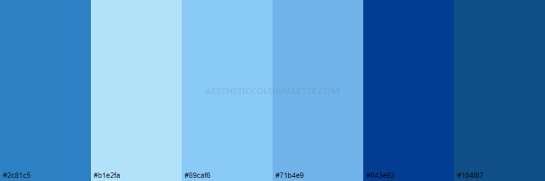 Sky Blue Color Palettes - Aesthetic Color Palette