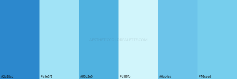 Sky Blue Color Palettes - Aesthetic Color Palette