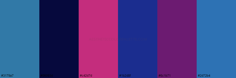 Pink Blue Color Palettes - Aesthetic Color Palette