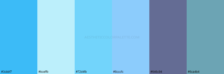 Sky Blue Color Palettes - Aesthetic Color Palette