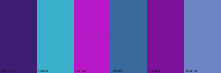 Purple Blue Color Palettes - Aesthetic Color Palette