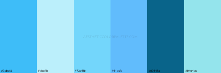 Sky Blue Color Palettes - Aesthetic Color Palette