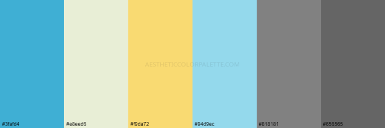 Yellow Blue Color Palettes - Aesthetic Color Palette