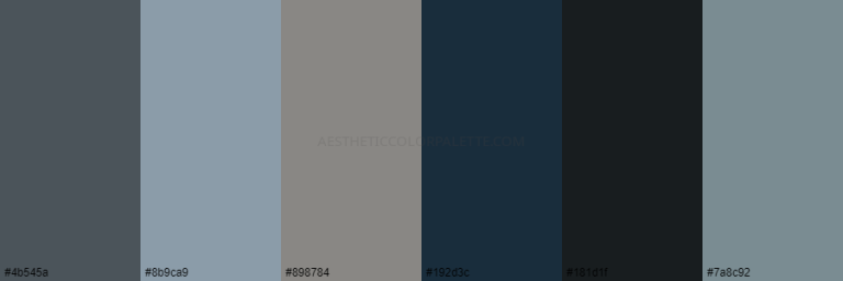 Brown Blue Color Palettes - Aesthetic Color Palette