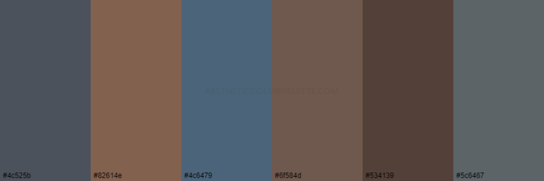 Brown Blue Color Palettes - Aesthetic Color Palette