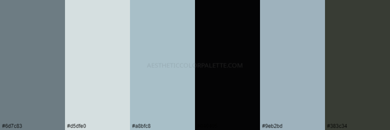 Dusty Blue Color Palettes - Aesthetic Color Palette