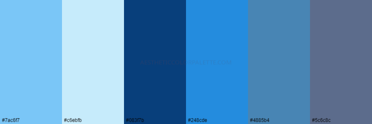 Blue Color Palettes - Aesthetic Color Palette