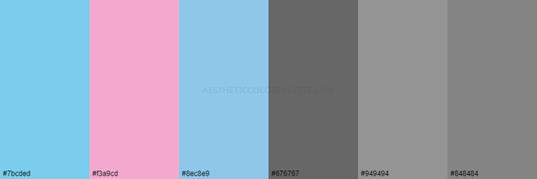 Pastel Pink and Blue Color Palettes - Aesthetic Color Palette
