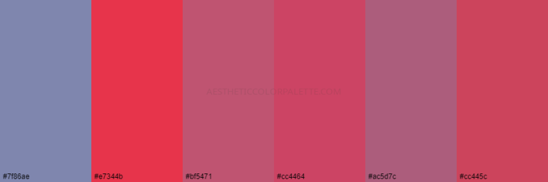 Red Blue Color Palettes - Aesthetic Color Palette
