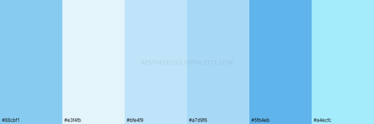 Baby Blue Color Palettes - Aesthetic Color Palette