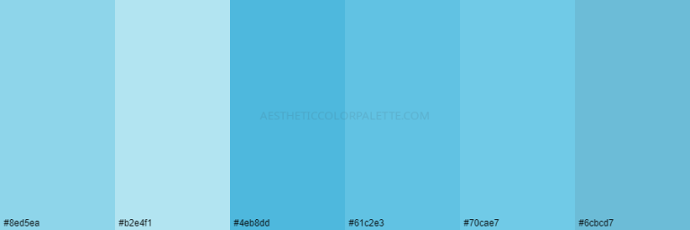 Sky Blue Color Palettes - Aesthetic Color Palette