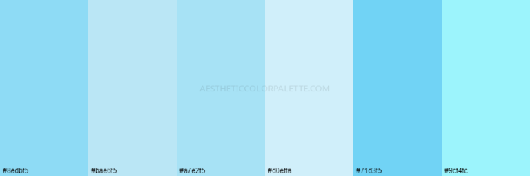 Baby Blue Color Palettes - Aesthetic Color Palette