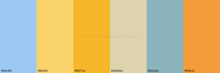Yellow Blue Color Palettes - Aesthetic Color Palette