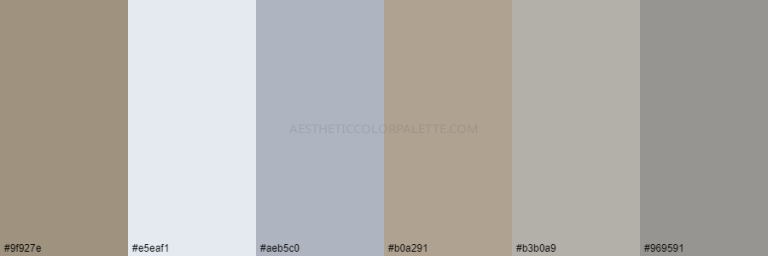 Brown Blue Color Palettes - Aesthetic Color Palette
