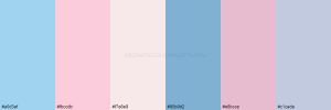 Pastel Pink and Blue Color Palettes - Aesthetic Color Palette