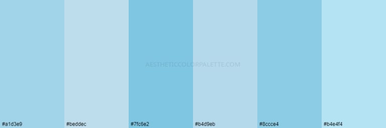 Baby Blue Color Palettes - Aesthetic Color Palette