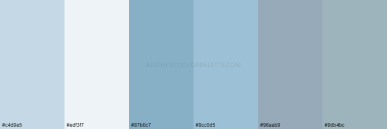 Dusty Blue Color Palettes - Aesthetic Color Palette