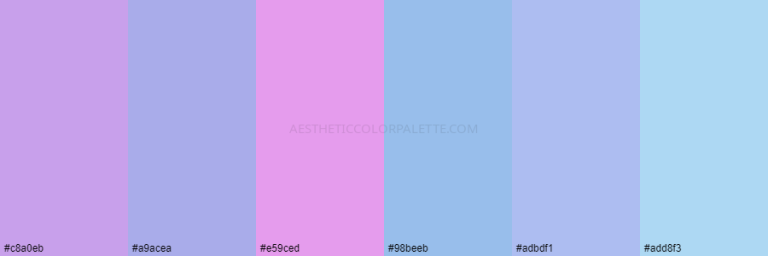 Pastel Pink and Blue Color Palettes - Aesthetic Color Palette