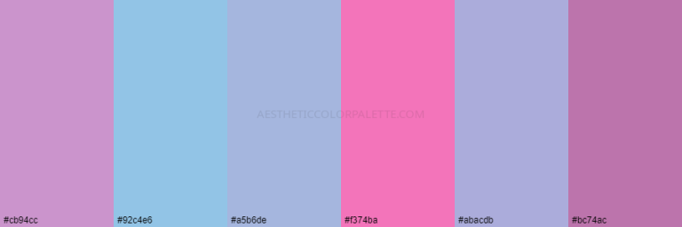 Pink Blue Color Palettes - Aesthetic Color Palette
