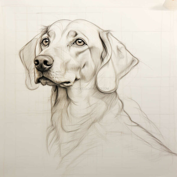 18 Cute & Realistic Dog Drawing Ideas - Aesthetic Color Palette