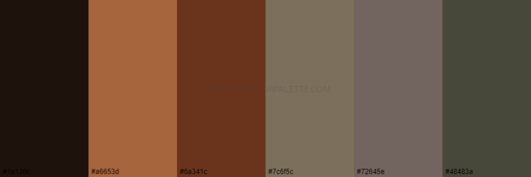 Dark Brown Color Palettes - Aesthetic Color Palette