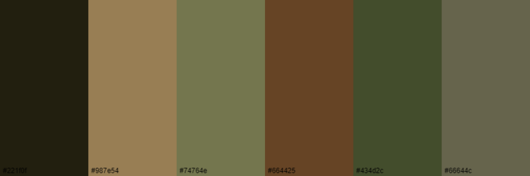 Forest Green and Brown Color Palettes - Aesthetic Color Palette