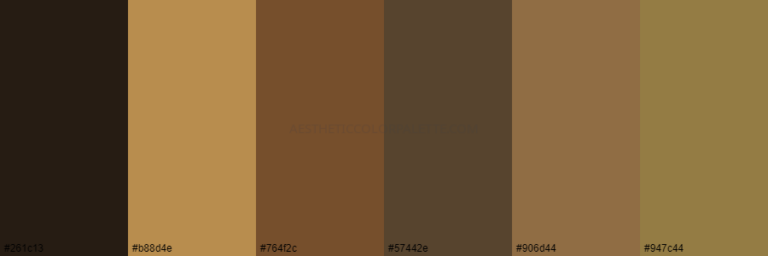 Dark Brown Color Palettes - Aesthetic Color Palette