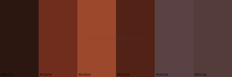 Dark Brown Color Palettes - Aesthetic Color Palette