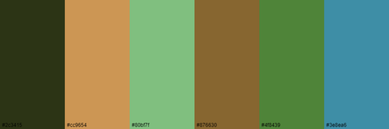 Forest Green and Brown Color Palettes - Aesthetic Color Palette