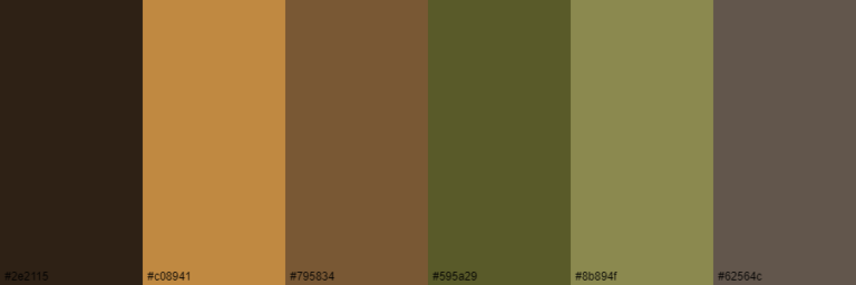Forest Green and Brown Color Palettes - Aesthetic Color Palette
