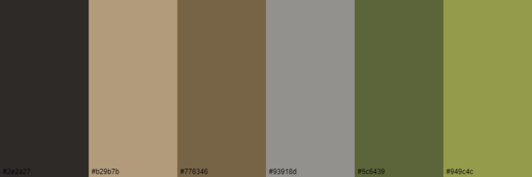 Forest Green and Brown Color Palettes - Aesthetic Color Palette