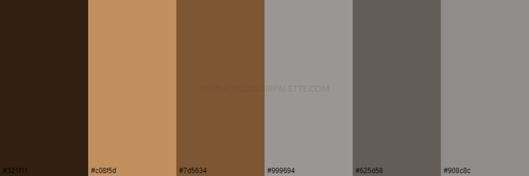 Brown Color palettes - Aesthetic Color Palette