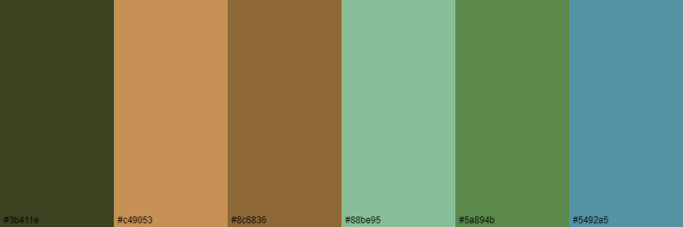 Forest Green and Brown Color Palettes - Aesthetic Color Palette