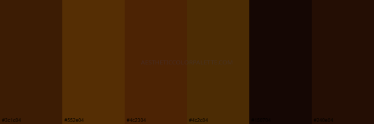 Dark Brown Color Palettes - Aesthetic Color Palette