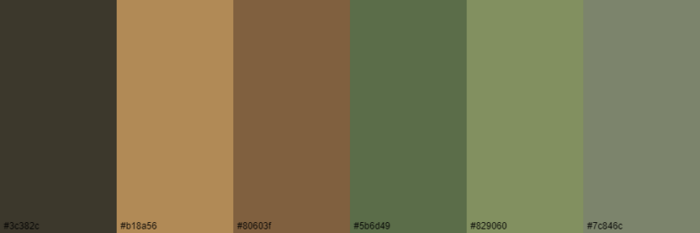Forest Green and Brown Color Palettes - Aesthetic Color Palette