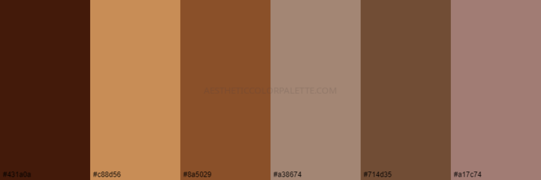 Brown Color palettes - Aesthetic Color Palette
