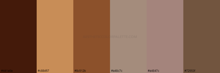Brown Color palettes - Aesthetic Color Palette