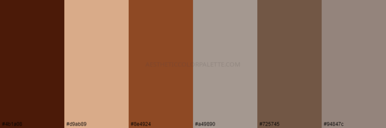 Coffee Brown Color Palettes - Aesthetic Color Palette