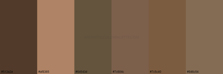 Brown Color palettes - Aesthetic Color Palette