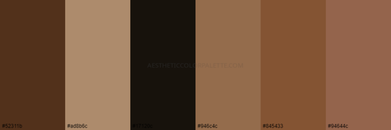 Coffee Brown Color Palettes - Aesthetic Color Palette