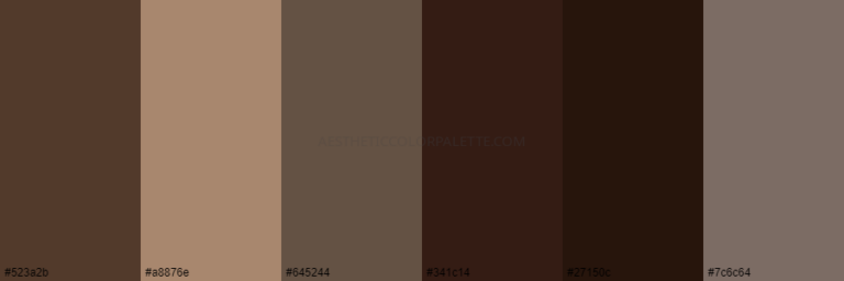 Brown Color palettes - Aesthetic Color Palette