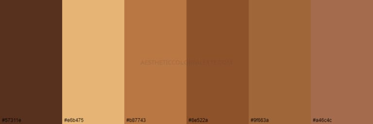 Brown Color palettes - Aesthetic Color Palette