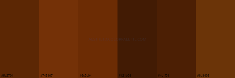 Dark Brown Color Palettes - Aesthetic Color Palette