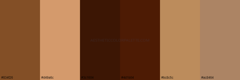Brown Color palettes - Aesthetic Color Palette