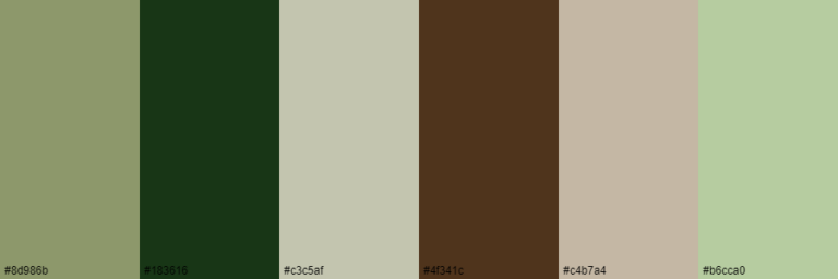 Forest Green and Brown Color Palettes - Aesthetic Color Palette