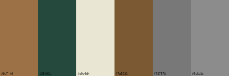 Forest Green and Brown Color Palettes - Aesthetic Color Palette