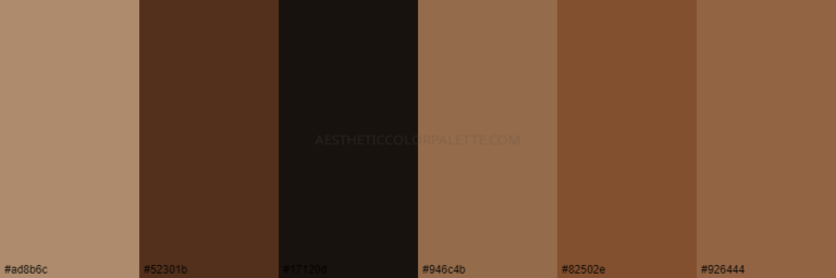 Coffee Brown Color Palettes - Aesthetic Color Palette